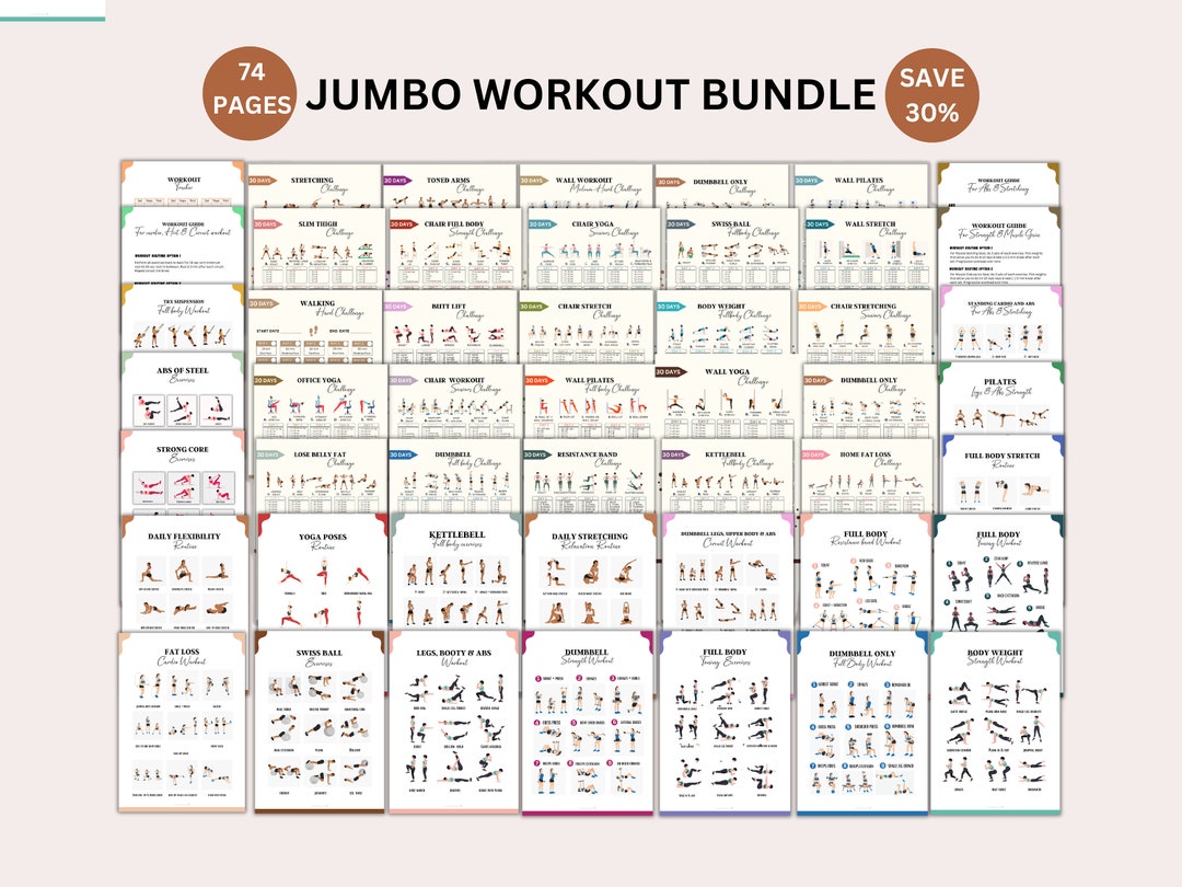 Full Body Exercise Workout Bundle, Full Body Workouts, Fitness Guide ...