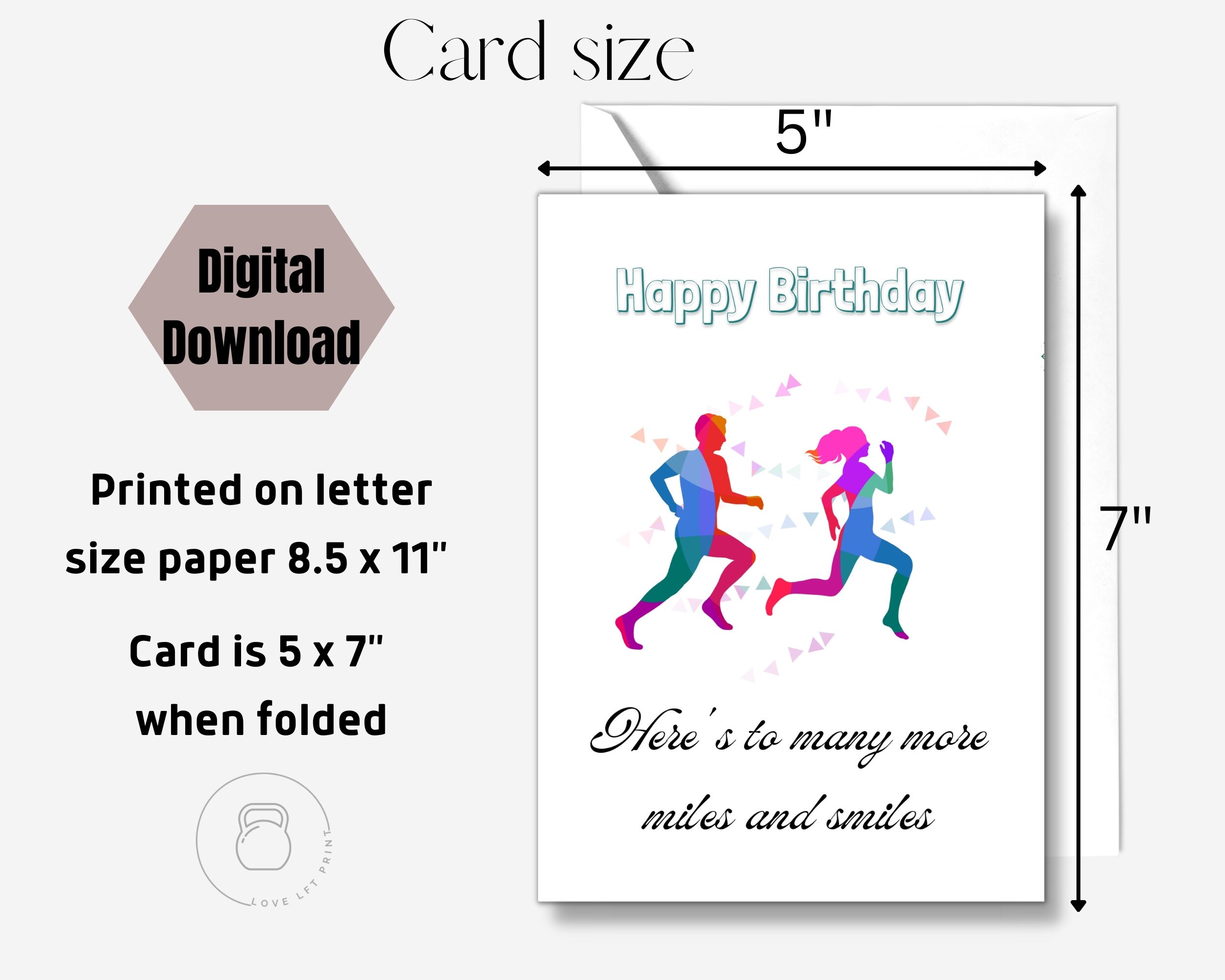 Running Card Runner Birthday Card Runner Gifts Marathon Card Athlete ...