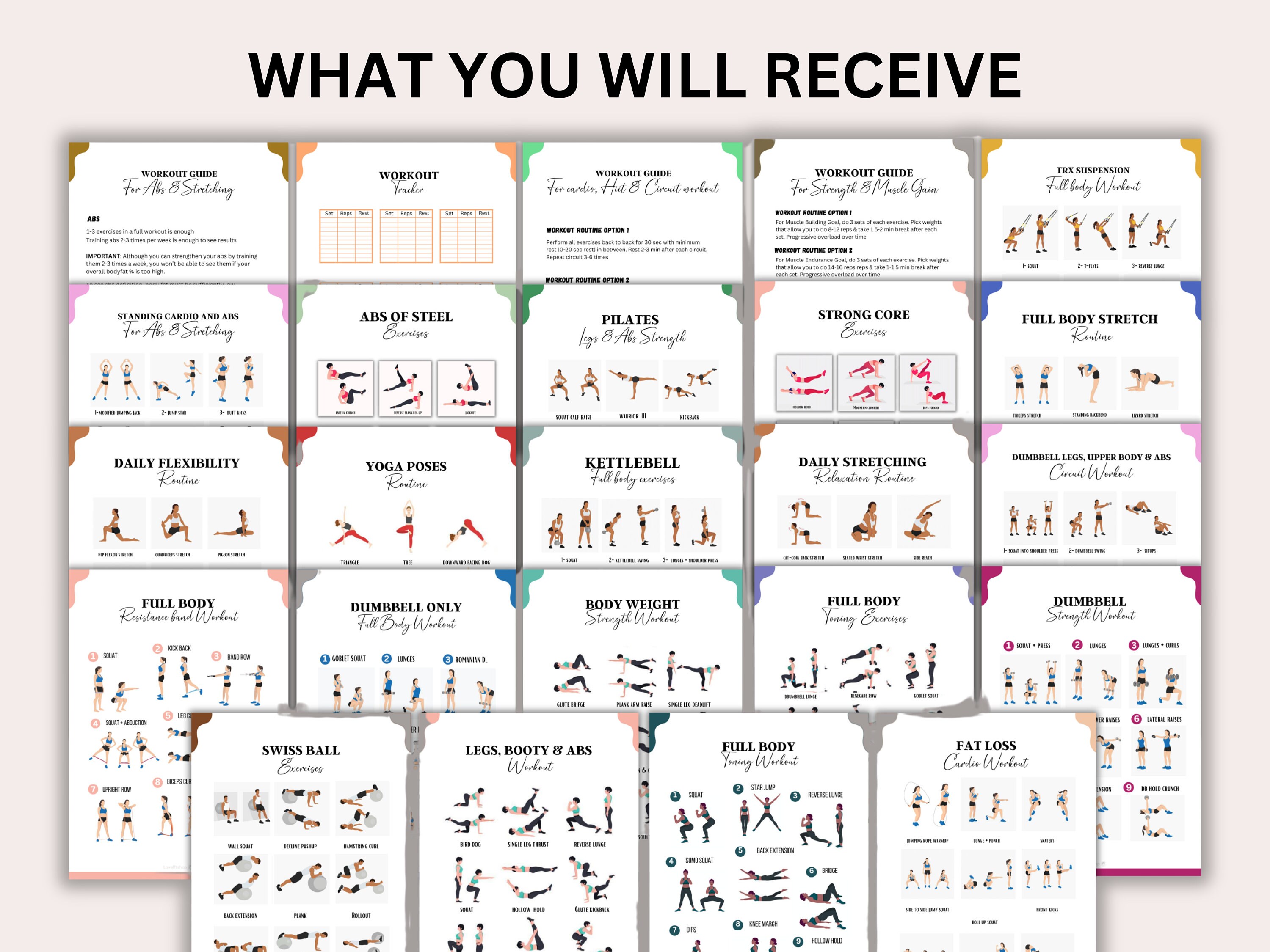 Full Body Exercise Workout Bundle, Full Body Workouts, Fitness Guide ...