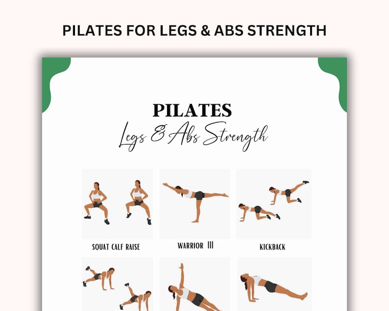 Pilates Exercise Guide, Pilates Workout for Women, Home Workout ...