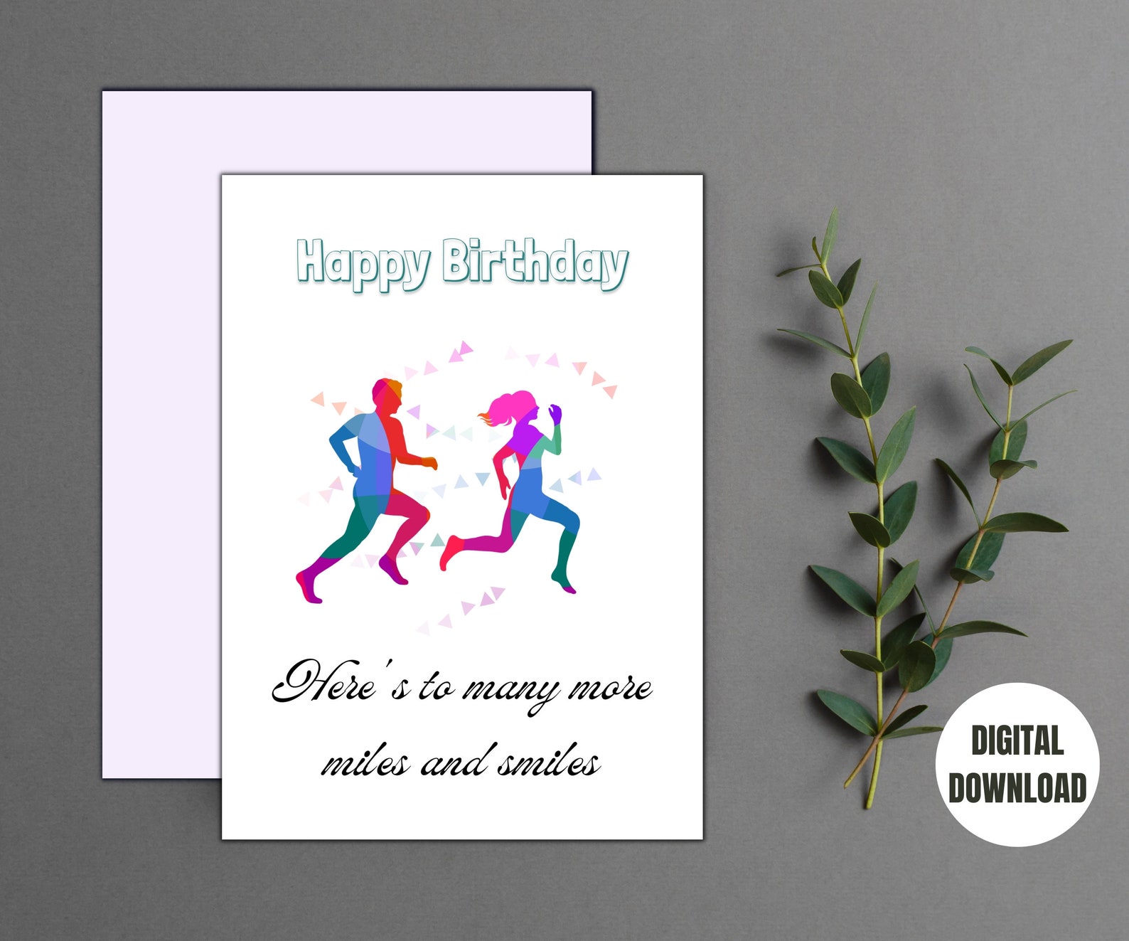 Running Card Runner Birthday Card Runner Gifts Marathon Card Athlete ...