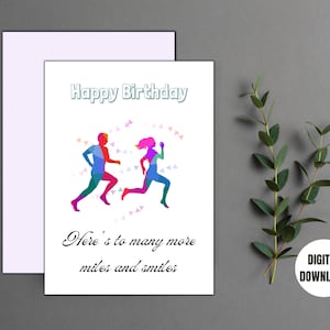 Running Card| Runner Birthday Card| Runner Gifts| Marathon Card ...