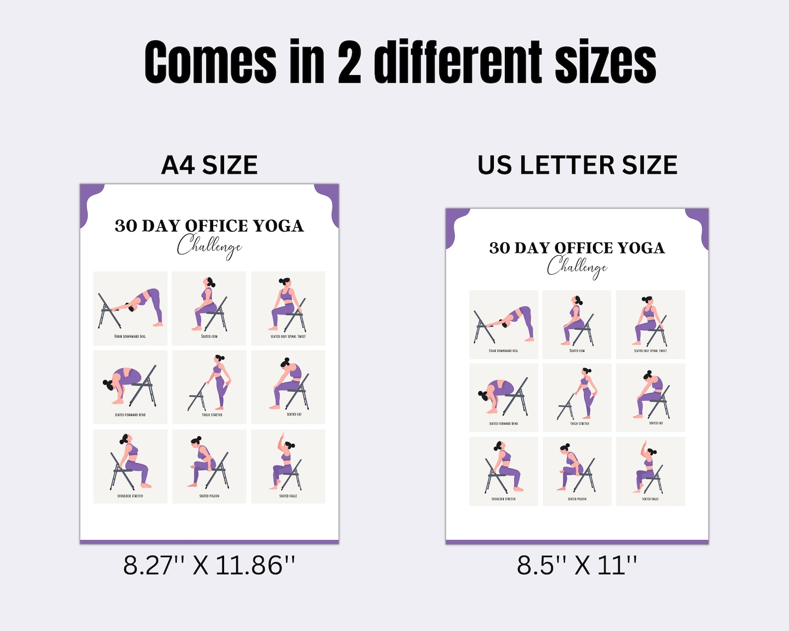 30 Day Yoga Challenge| Printable Yoga Challenge| 30 Day Challenge ...