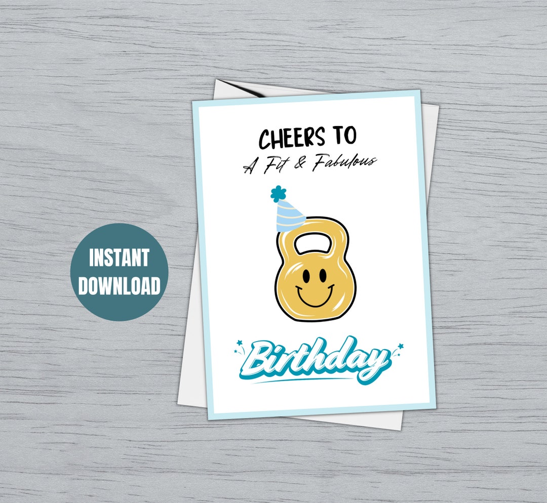 Gym Birthday Card, Gym Gifts, Gym Card for Him Her, Birthday Card ...