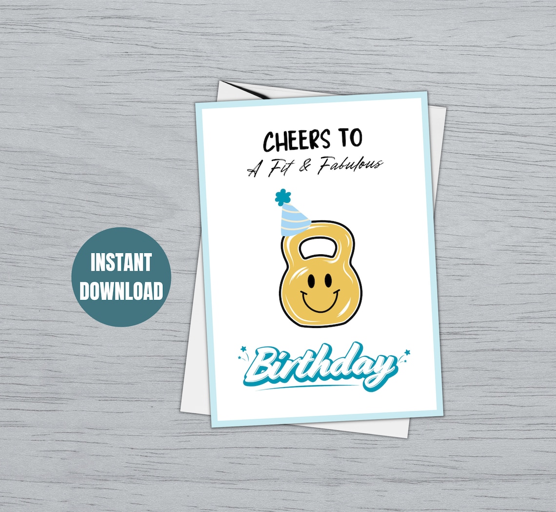 Gym Birthday Card, Gym Gifts, Gym Card for Him Her, Birthday Card ...