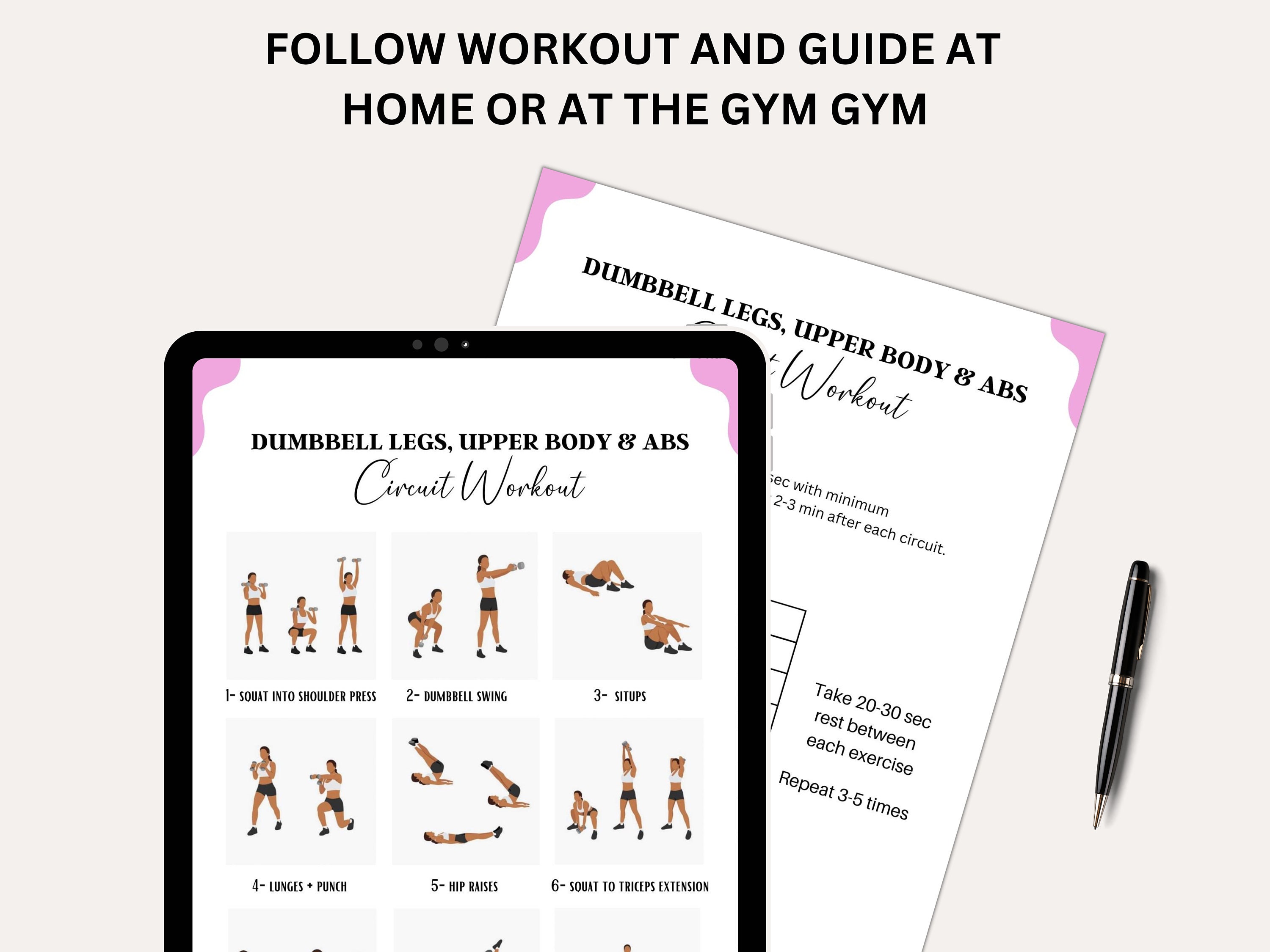 Home Workout Plan| Dumbbell Workout| Strength Weight Training Plan ...