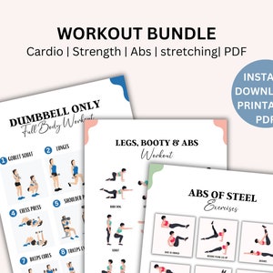 Full Body Exercise Workout Bundle, Full Body Workouts, Fitness Guide, Workout Exercise Bundle ...