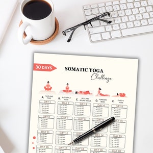 30 Day Somatic Yoga Exercise Challenge, Somatic Healing Coping Skills ...