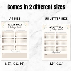 30 Day Yoga Challenge| Yoga Tracker | Printable Yoga Challenge| Home ...