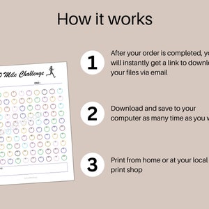 100 Miles Challenge 100 Day Running Challenge Tracker Planner Habit ...