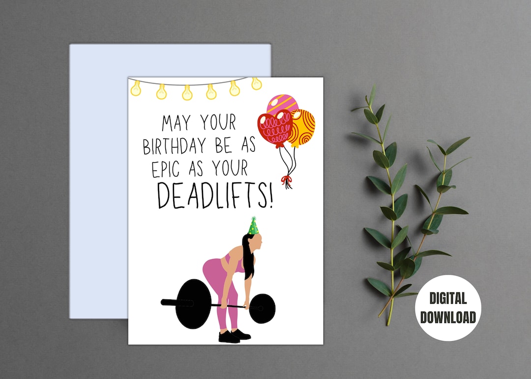 Gym Girl Birthday Card, Gym Gifts, Gym Card for Her, Birthday Card ...