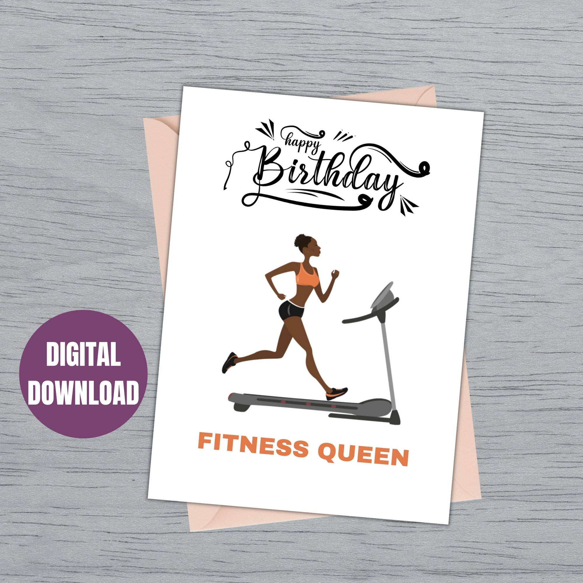 Black Girl Gym Card| Gym Gifts| Gym Card for Her | Birthday Card ...