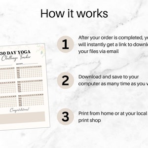30 Day Yoga Challenge| Yoga Tracker | Printable Yoga Challenge| Home ...