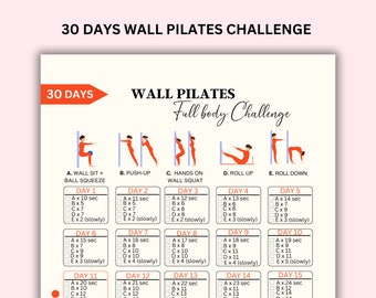 30 Day Wall Exercise Challenge Printable Wall Fitness Quick Workout ...