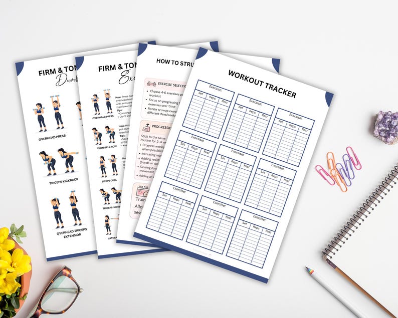 Upper Body Workout at Home for Beginners, Dumbbell Arm & Shoulder ...