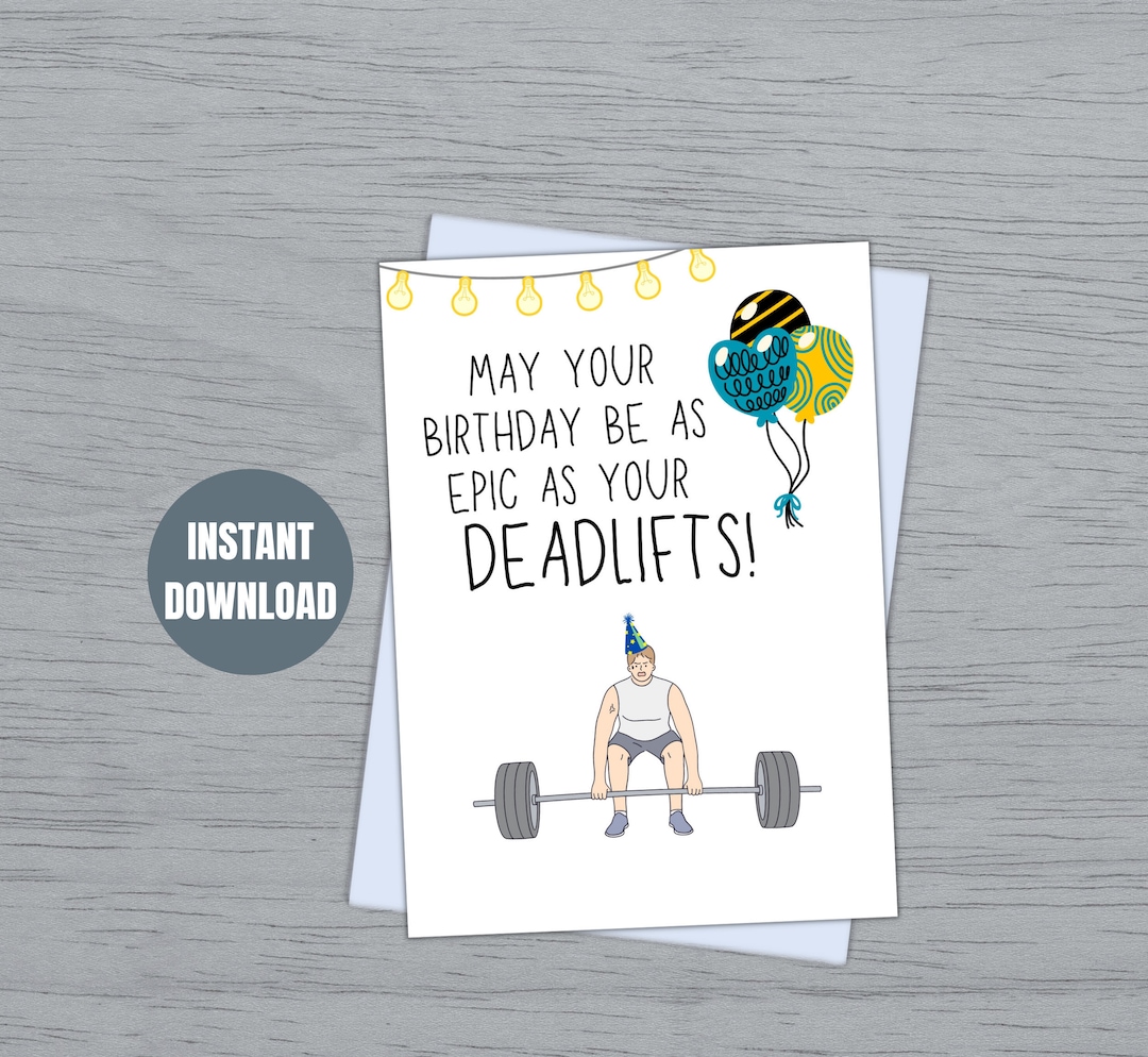 Gym Birthday Card, Gym Gifts, Gym Card for Him Her, Birthday Card ...