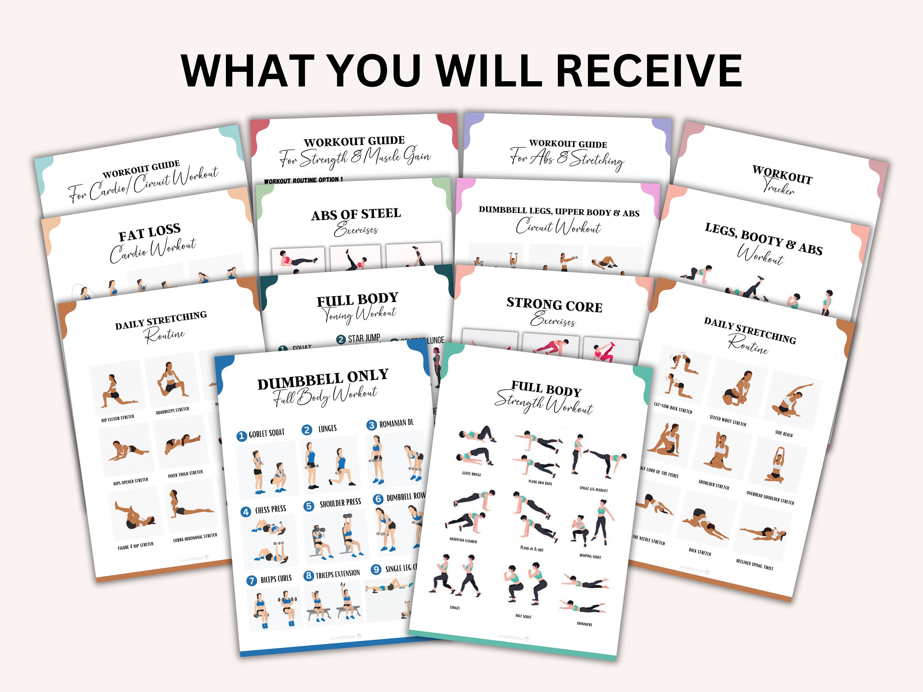 Full Body Exercise Workout Bundle, Full Body Workouts, Fitness Guide ...