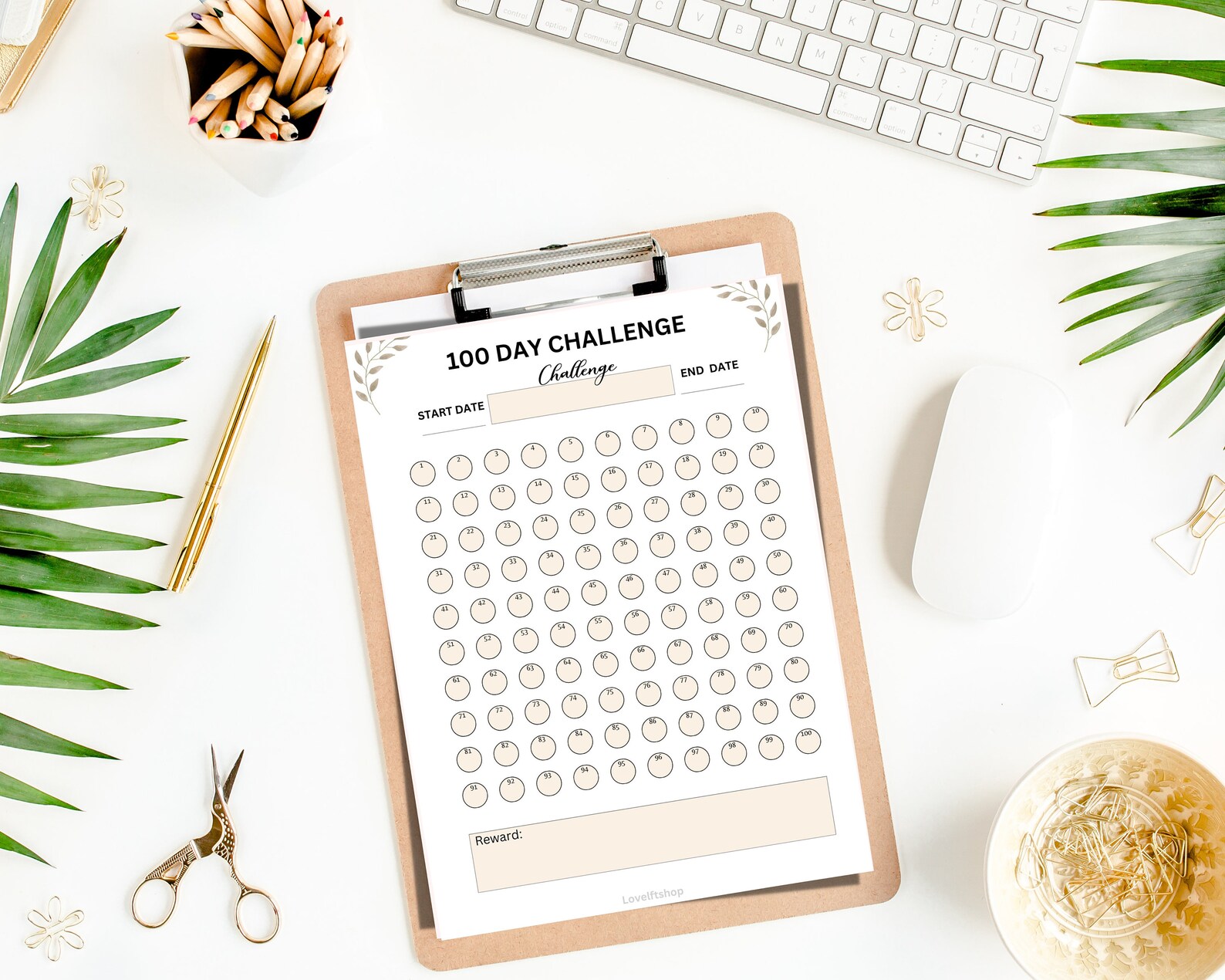 100 Day Challenge Tracker Habit Tracker Pdf Habit Tracker Goal Setting ...