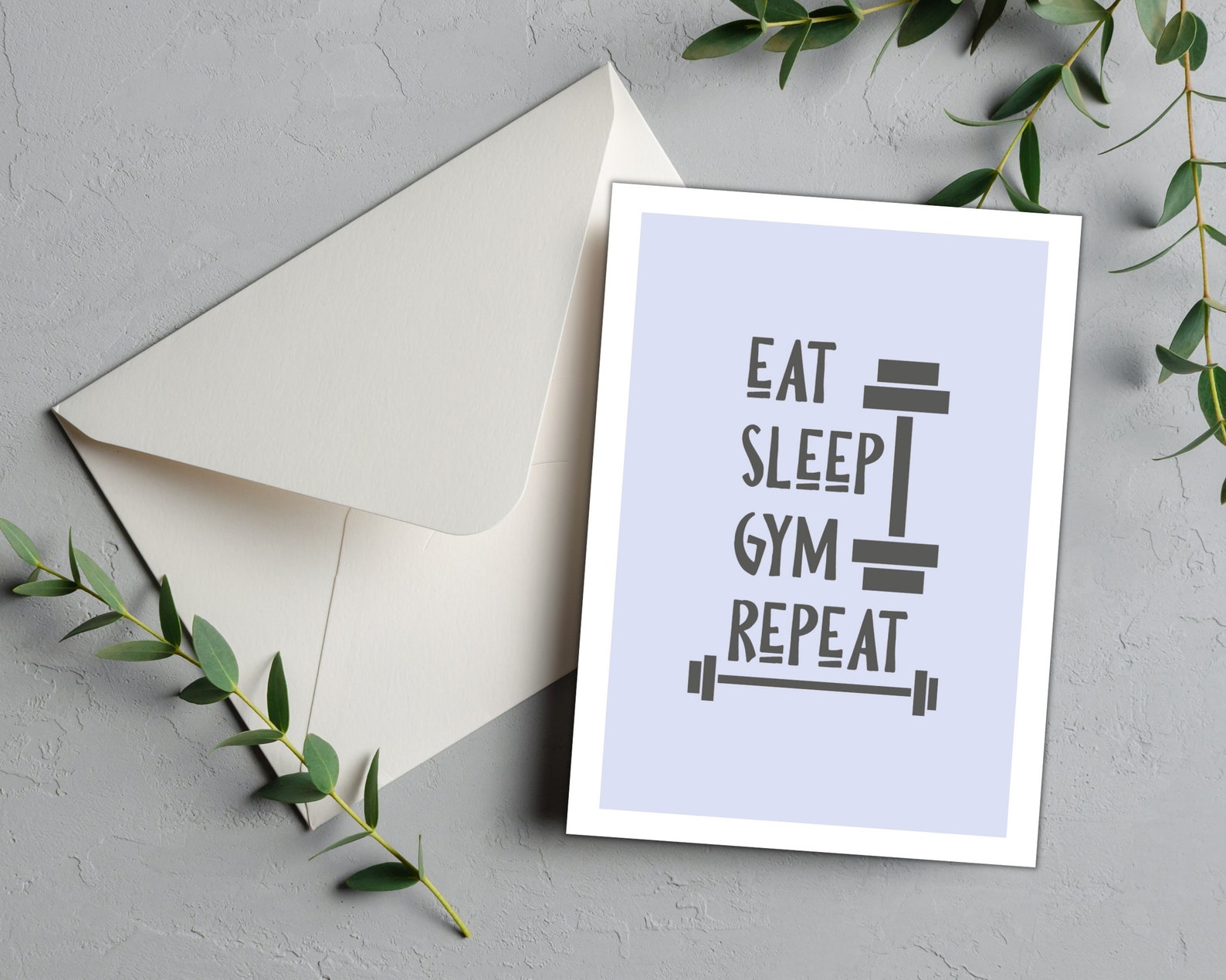 Gym Card| Man Woman Gym Gifts | Gym Card for Him Her | Birthday Card ...