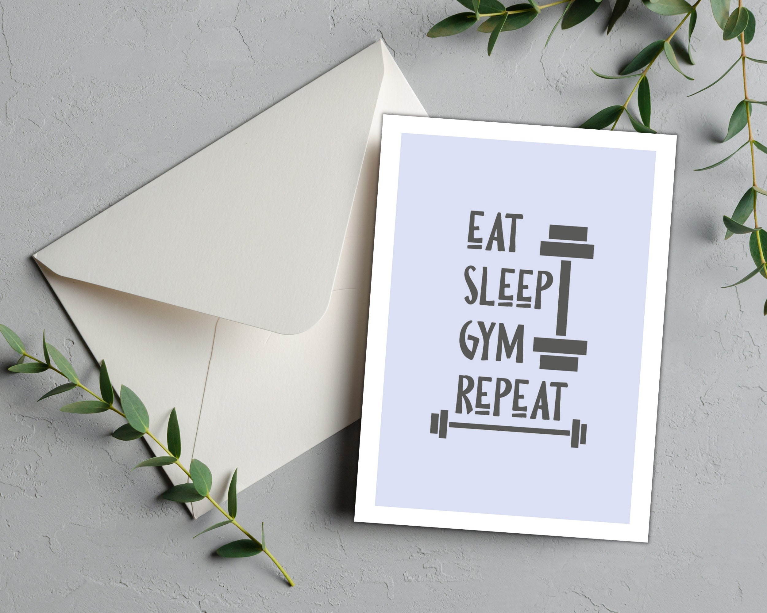 Gym Card| Man Woman Gym Gifts | Gym Card for Him Her | Birthday Card ...