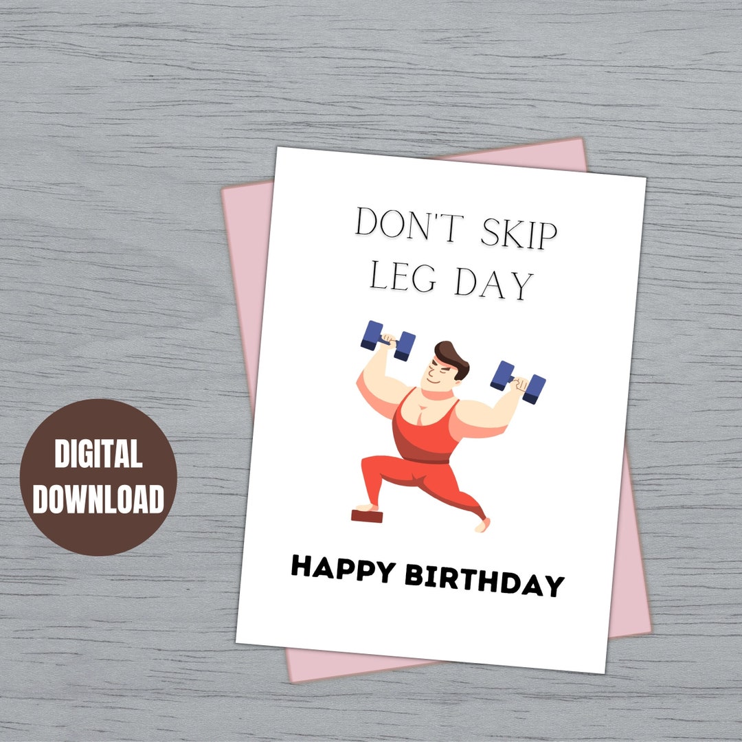 Gym Partner Card| Man Gym Gifts | Gym Card for Friend | Birthday Card ...