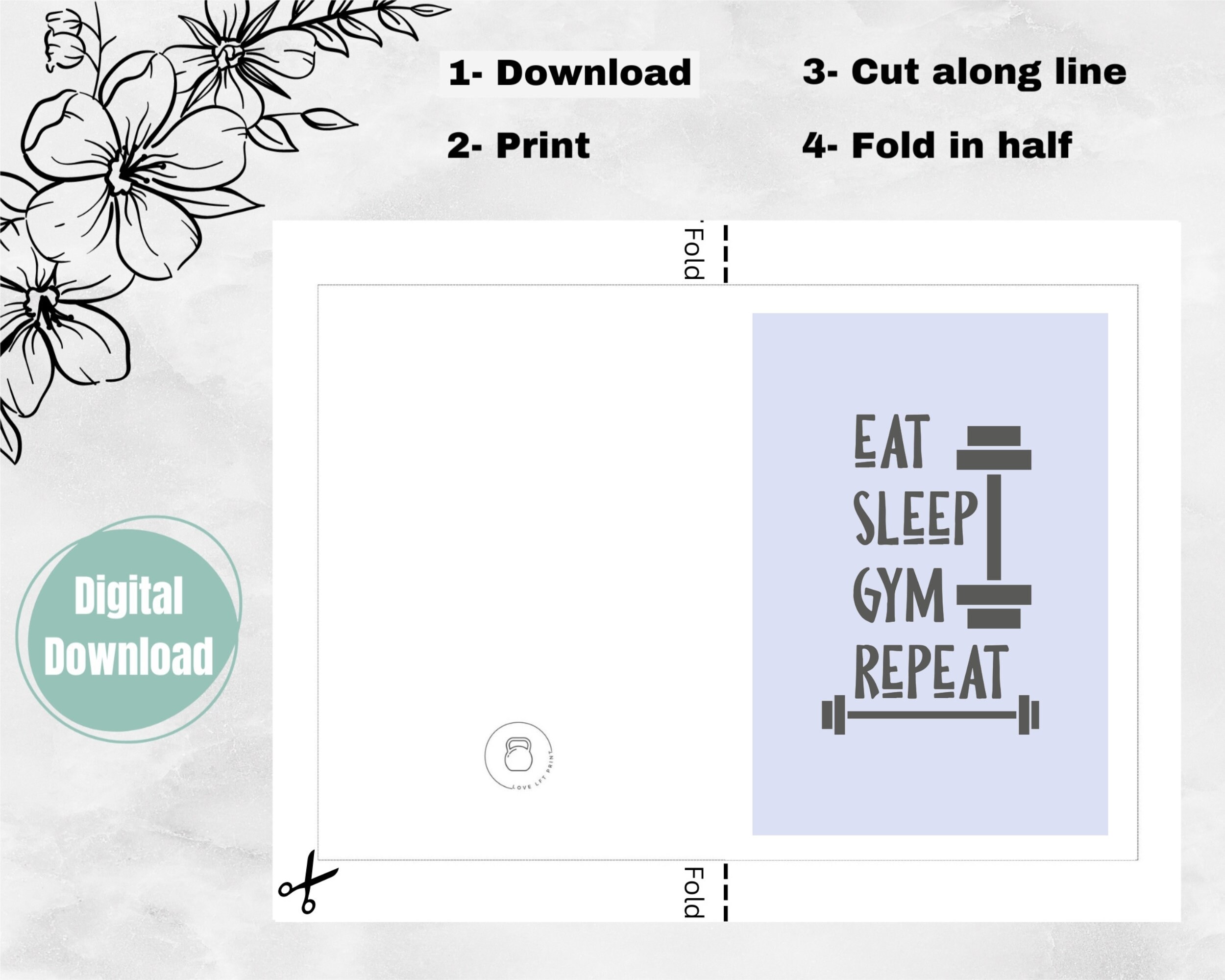 Gym Card| Man Woman Gym Gifts | Gym Card for Him Her | Birthday Card ...