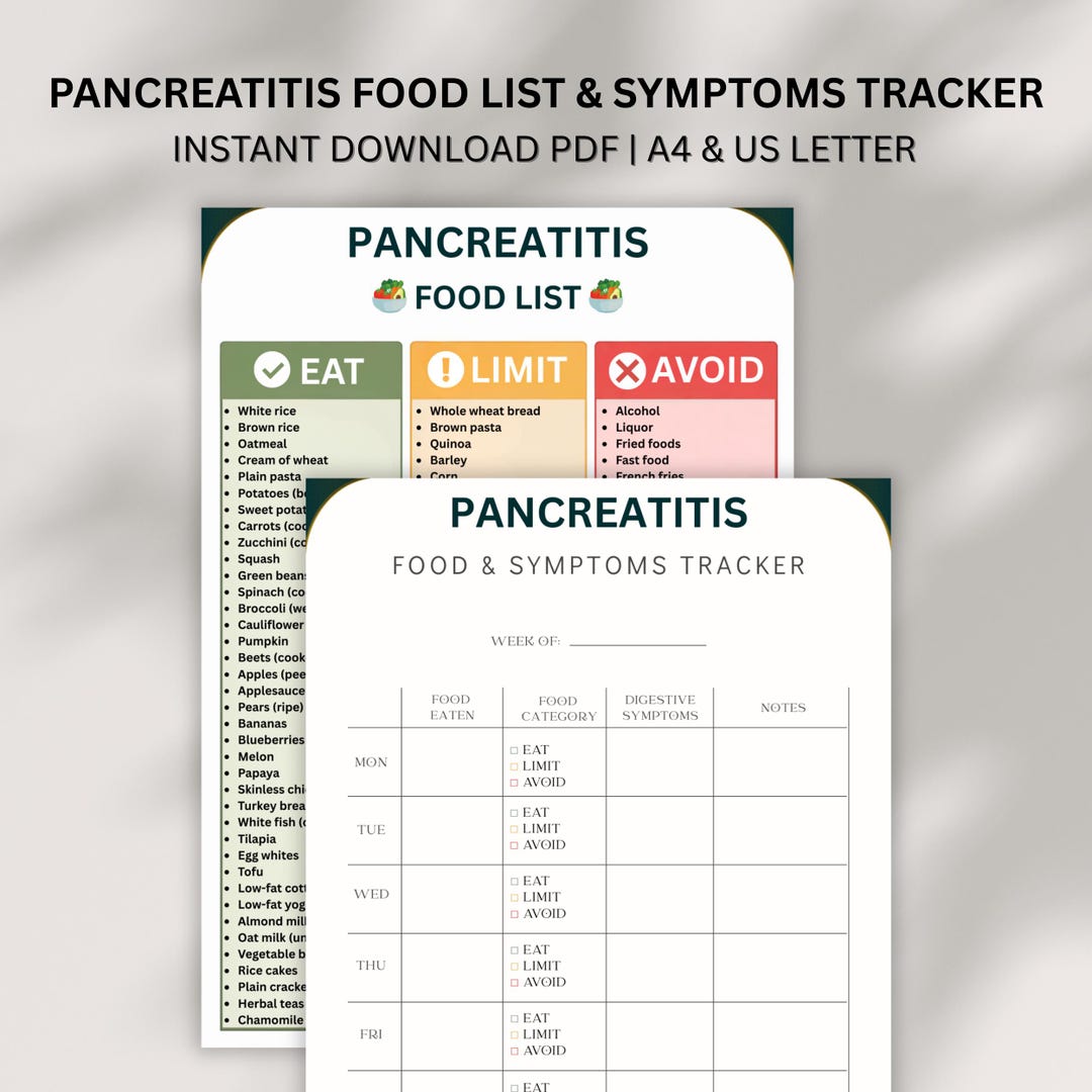 Pancreatitis Diet Food List, Pancreatitis Grocery List, Pancreatitis ...