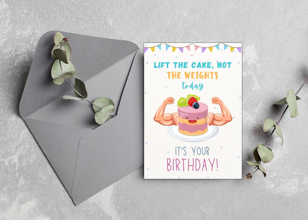 Gym Birthday Card, Gym Gifts, Gym Card for Him Her, Birthday Card ...