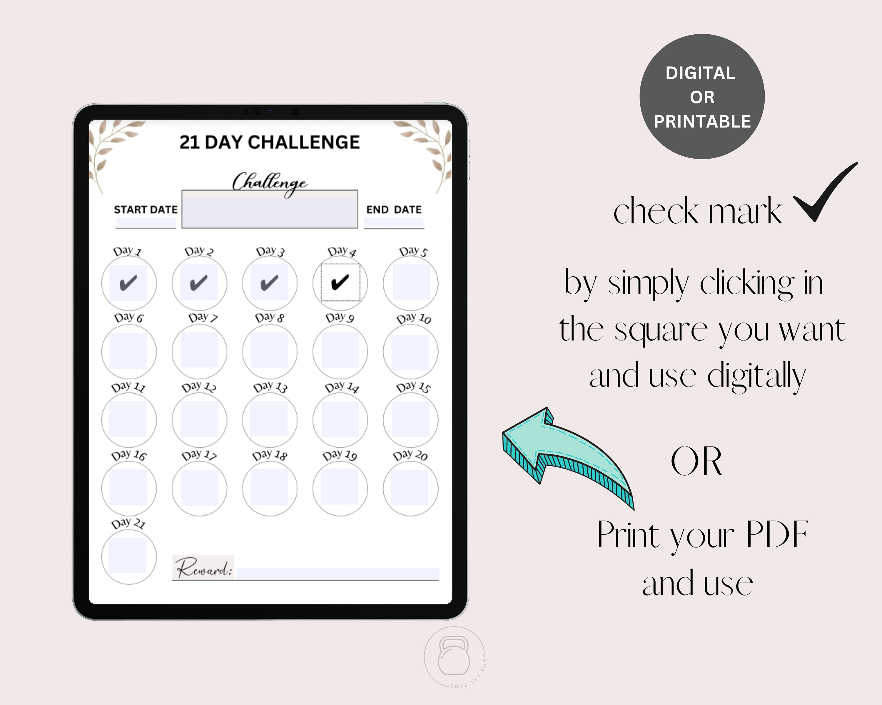 21 Day Challenge Tracker 2023 Goal Planner Habit Tracker Healthy Habits ...