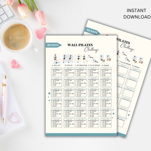 30 Day Challenge Wall Pilates Workout, Wall Exercise for Women, Home ...