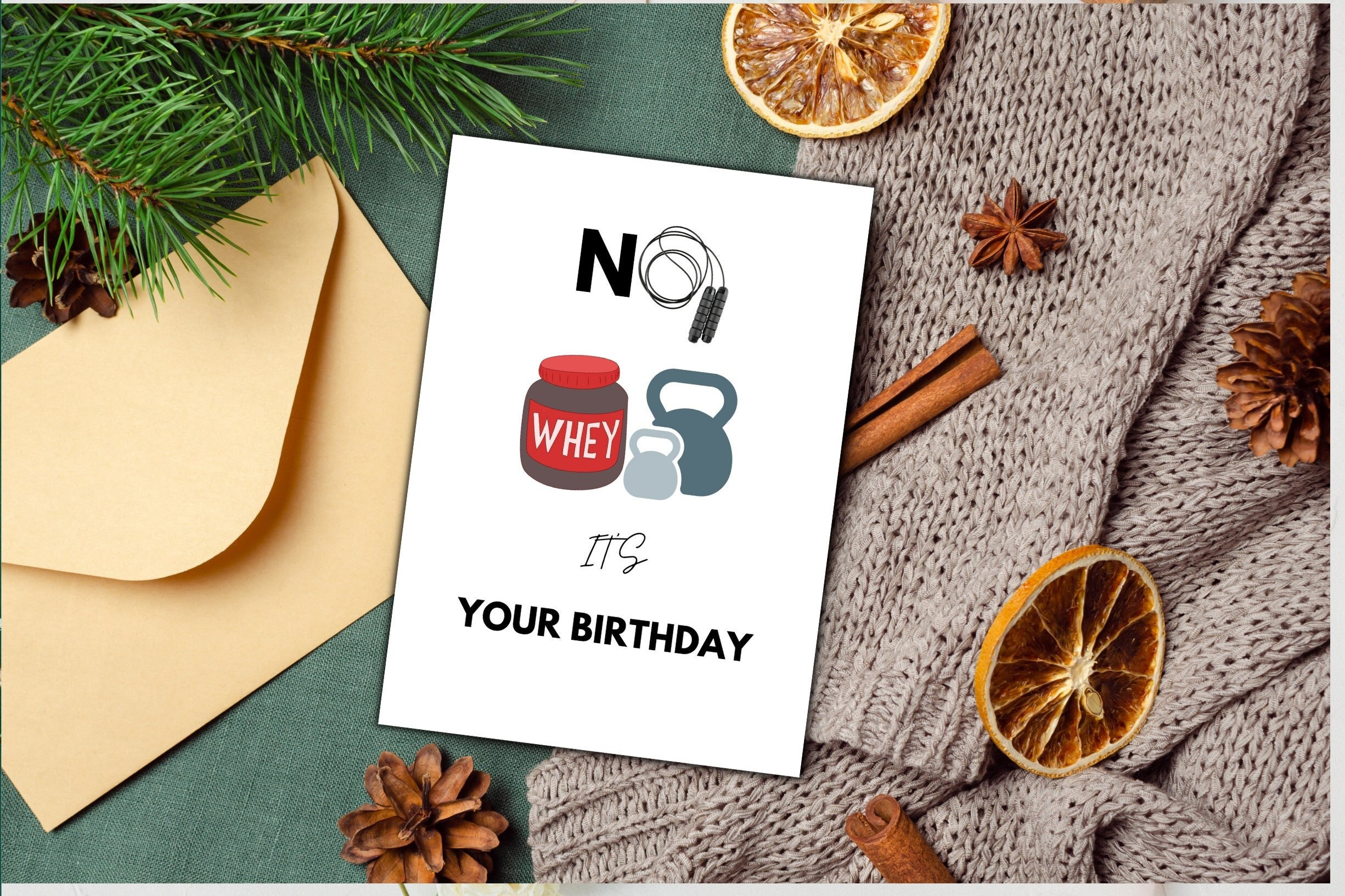 No Way Gym Card| Man Gym Gifts | Gym Card for Him | Birthday Card ...