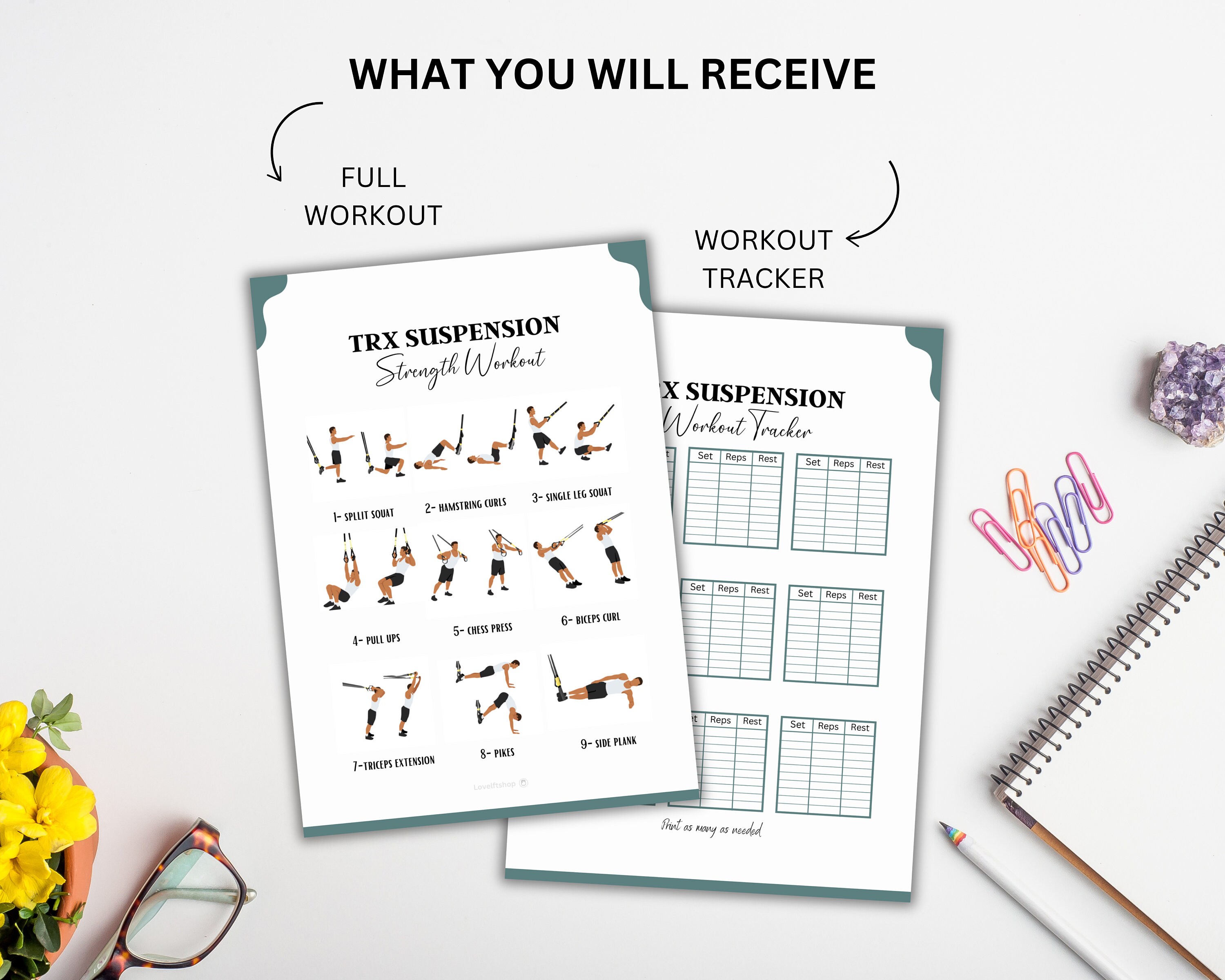 TRX Suspension Exercise Guide for Men Trx Workout, Men TRX Fitness ...