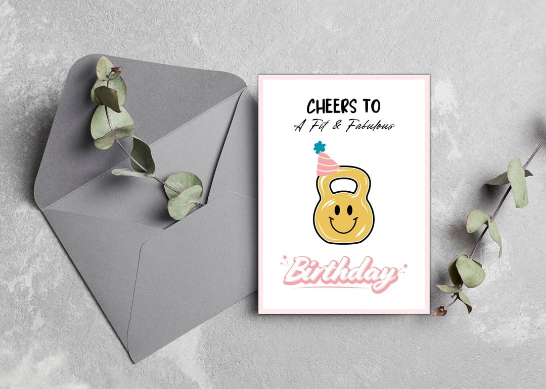Gym Birthday Card Gym Gifts Gym Card for Him Her Birthday - Etsy