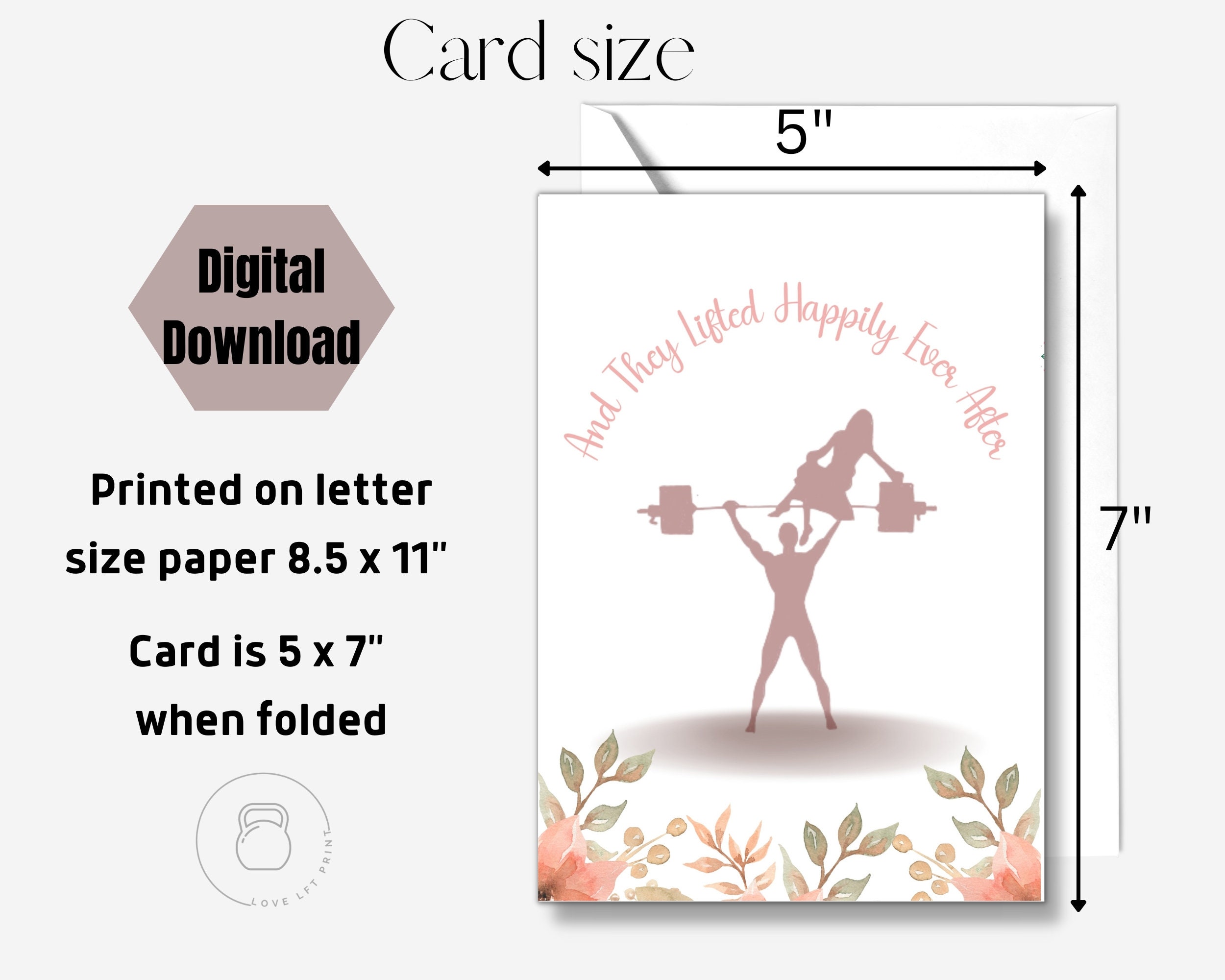 Fitness Engagement Card| Gym Themed Engagement Card| Greeding Card for ...