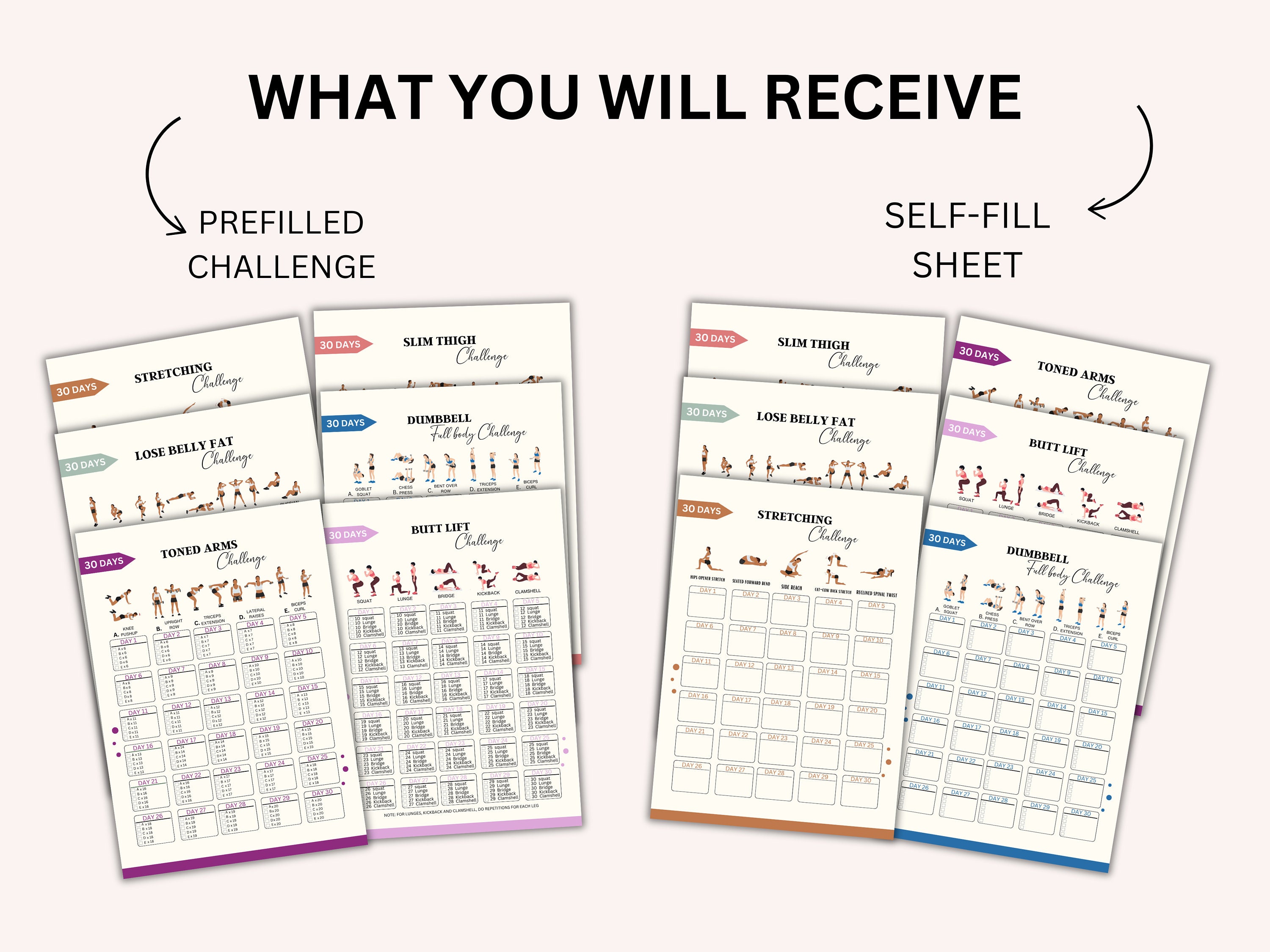 Full Body Exercise Workout Bundle, Full Body Workouts, Fitness Guide ...