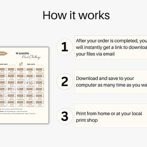 30 Day Walking Challenge, Printable Workout, Digital Walking Planner ...