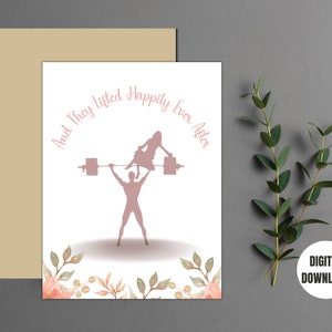 Fitness Engagement Card| Gym Themed Engagement Card| Greeding Card for ...