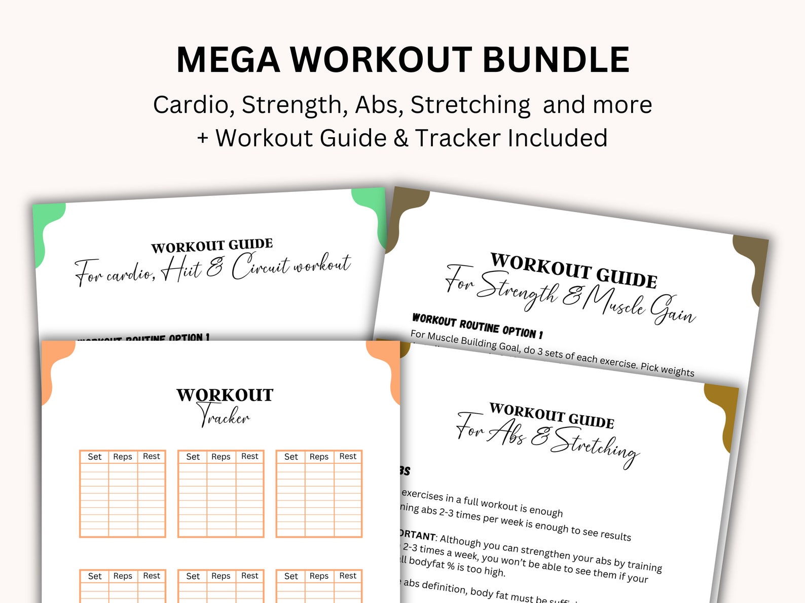 Mega Full Body Exercise Workout Bundle, Full Body Workout, Fitness ...