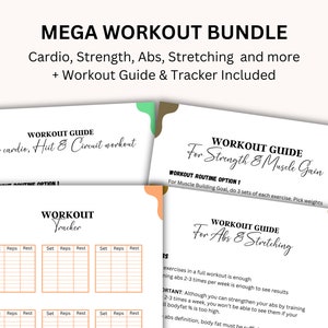 Mega Full Body Exercise Workout Bundle, Full Body Workout, Fitness ...