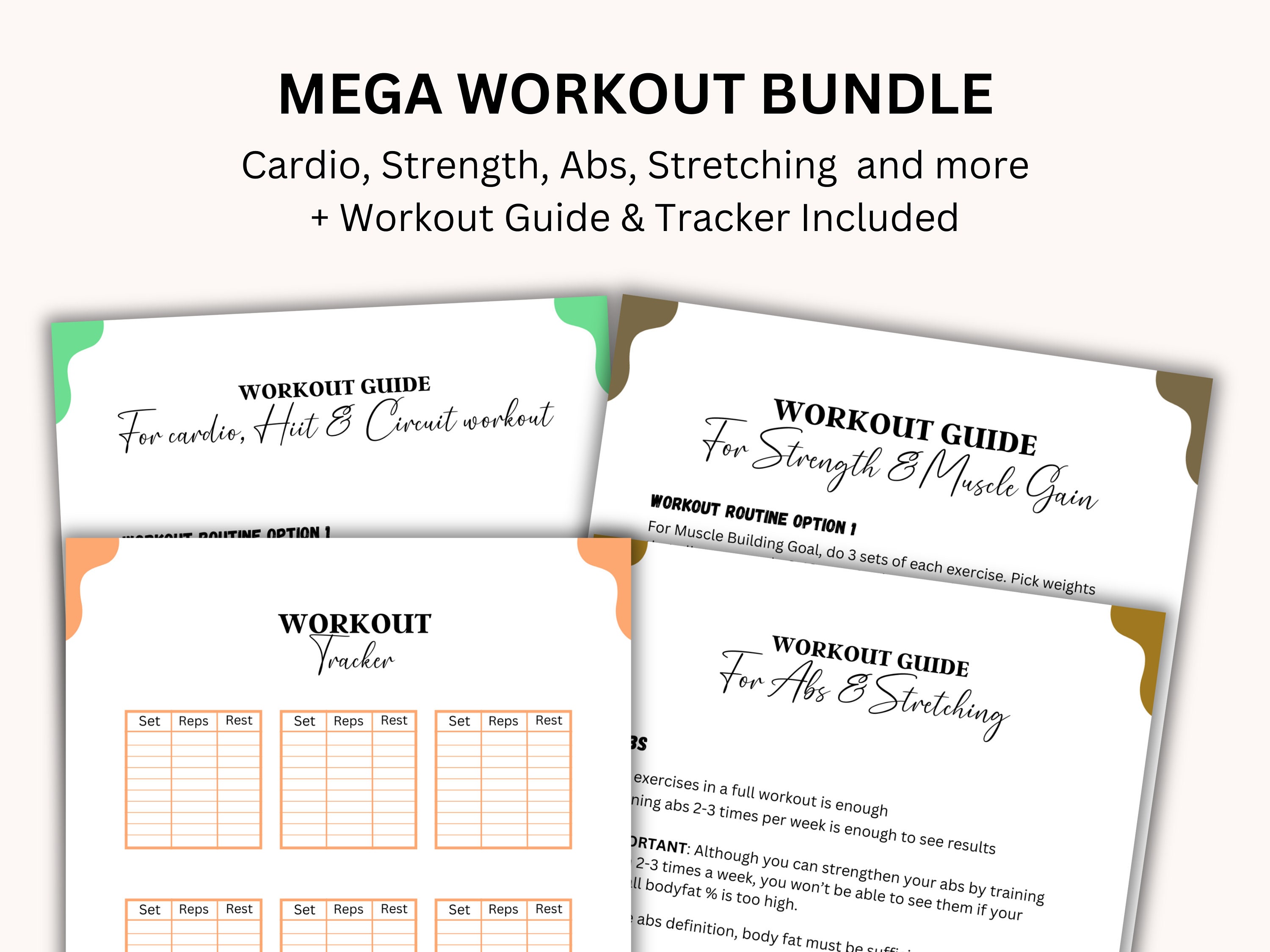 Mega Full Body Exercise Workout Bundle, Full Body Workout, Fitness ...