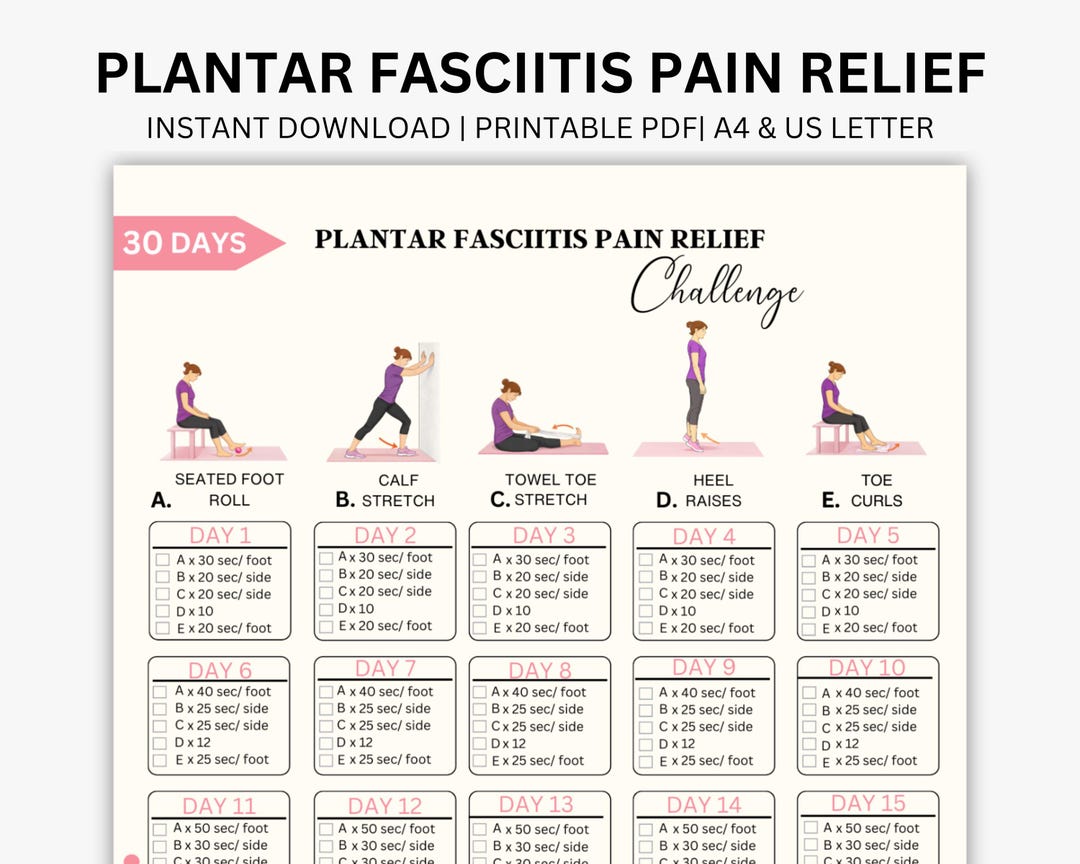 30-day Plantar Fasciitis Pain Relief Challenge, Foot and Heel ...