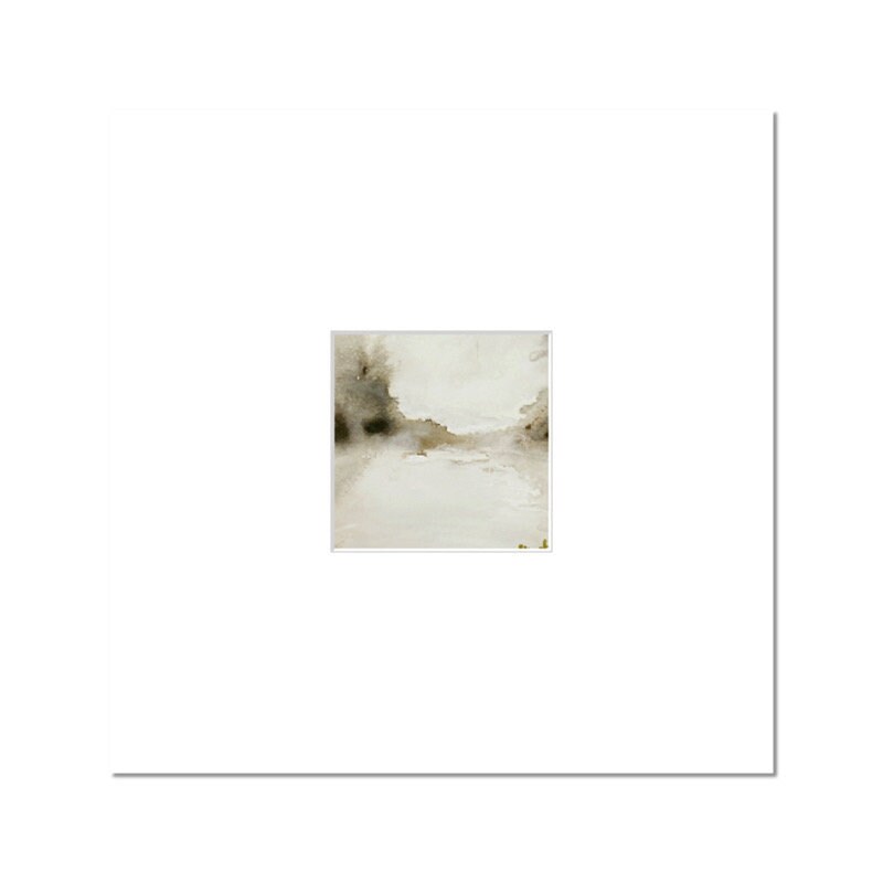 Framed Abstract Watercolor Landscape Print: Neutral Mini Swamp (12"x12 ...
