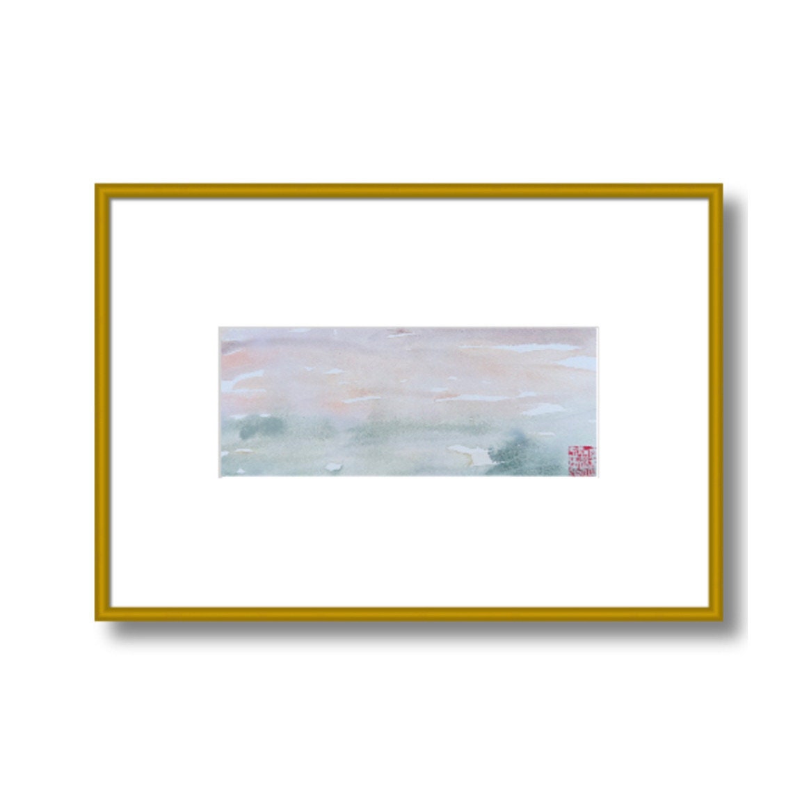 Framed Abstract Watercolor Landscape 16x20 or 11x16, 10x4 Print ...