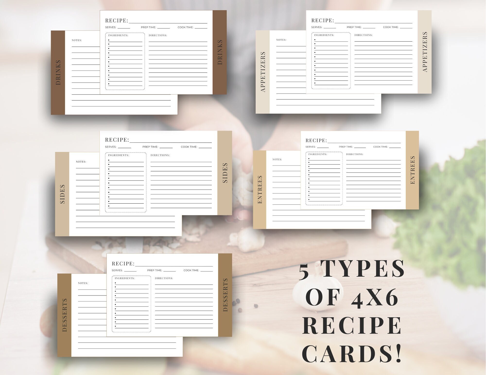 Recipe Cards Blank Standard 4x6 Recipe Card Gifting Recipes Simple ...