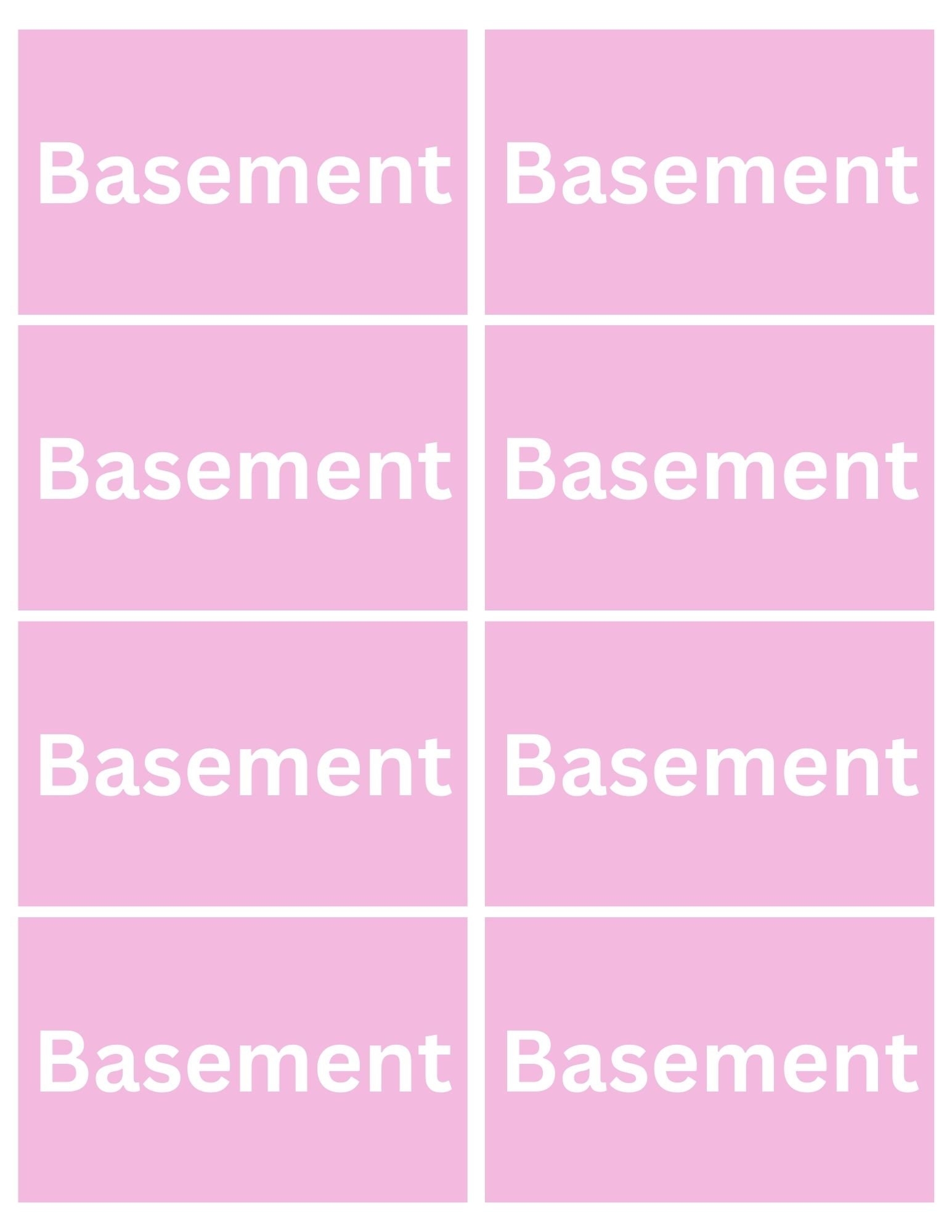Moving Labels Printable Box Content Labels Storage Unit Organization ...