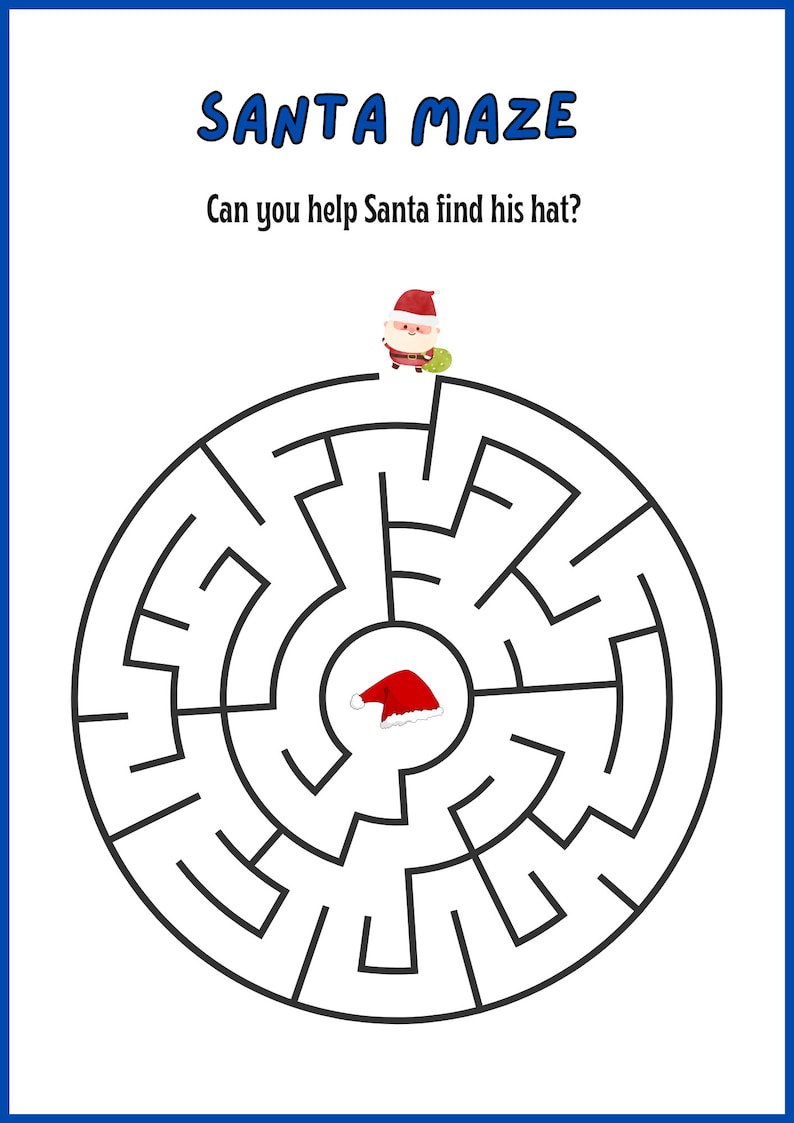 Kids Christmas Mazes - Etsy