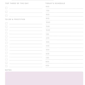 Daily Planner Printable Meeting Notes Project Planner Undated Meal Prep ...