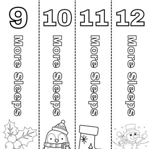 Christmas Coloring Page Holiday Countdown Chain Activity Kid Classroom ...