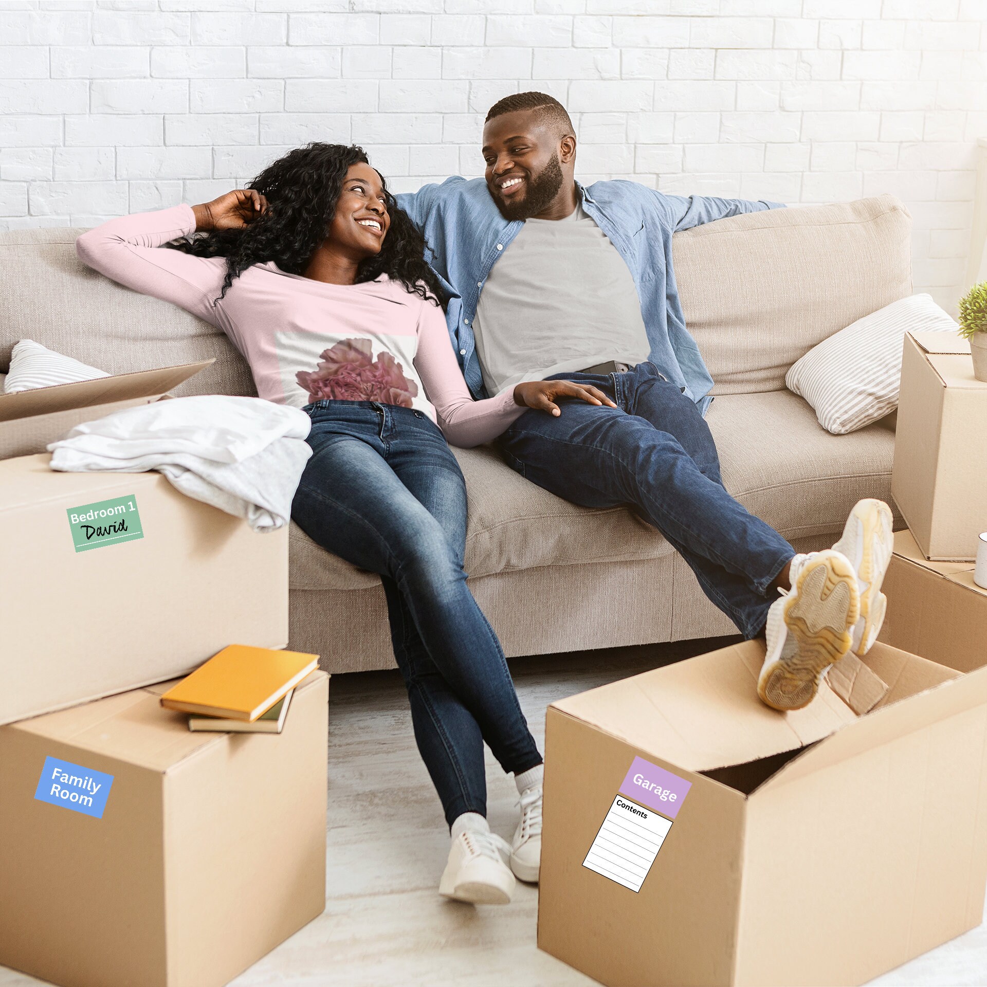 Moving Labels Printable Box Content Labels Storage Unit Organization ...