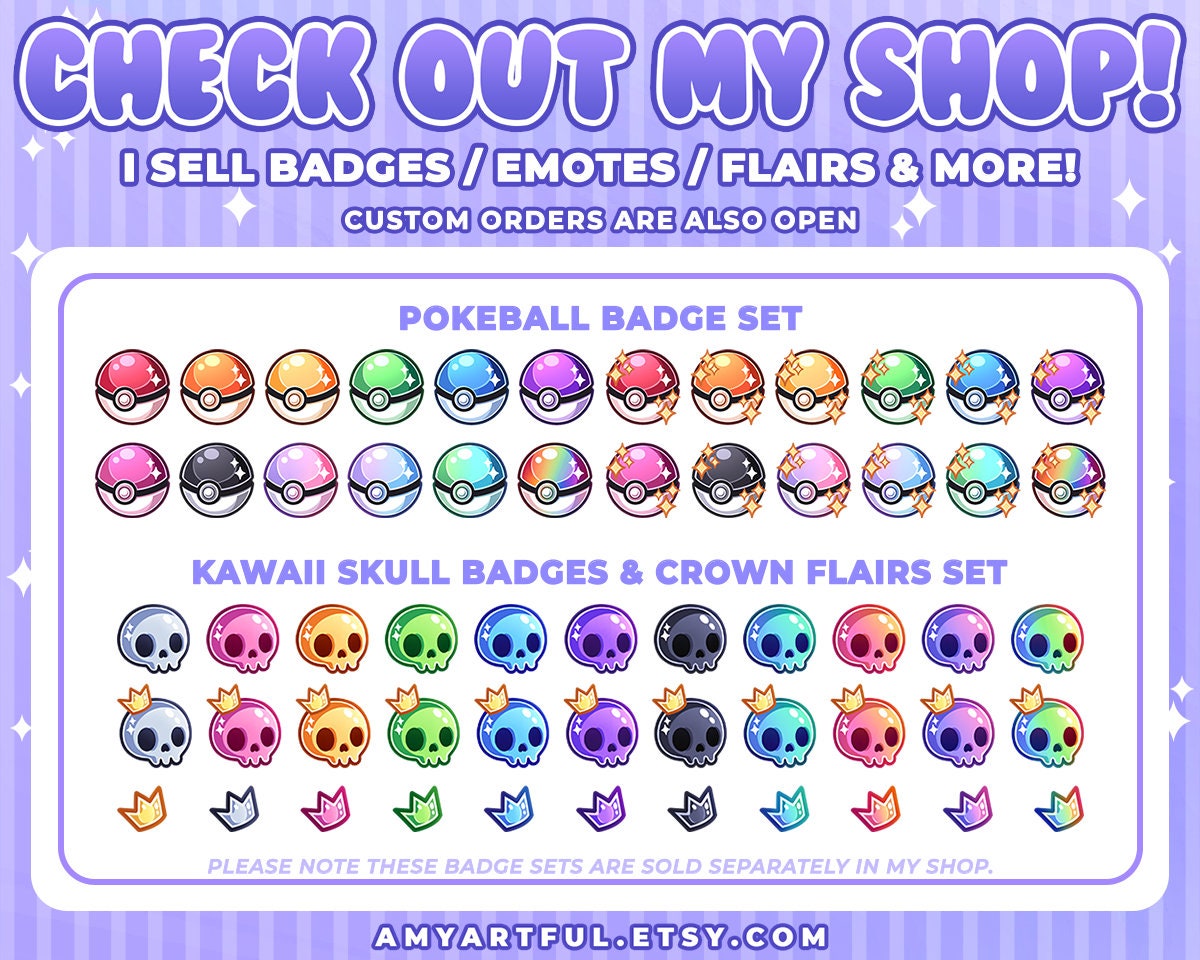 Twitch BIT SUB Badges / Flairs / Emotes / Emojis / Channel Art - Etsy